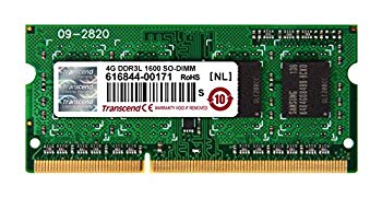 【状態　非常に良い】(中古品)Transcend ノートPC用メモリ PC3L-12800 DDR3L 1600 4GB 1.35V (低電圧) - 1.5V 両対応 204pin SO-DIMM TS512MSK64W6H【メーカー名】ト...