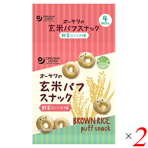 ※こちらの商品はメール便のため切り離しての梱包となります。予めご了承ください。 オーサワの玄米パフスナック 野菜コンソメ味は山形産玄米100％使用 軽い食感で香ばしい玄米パフスナック 食べきりサイズ ◆野菜の旨みをいかしたやさしいコンソメ味...