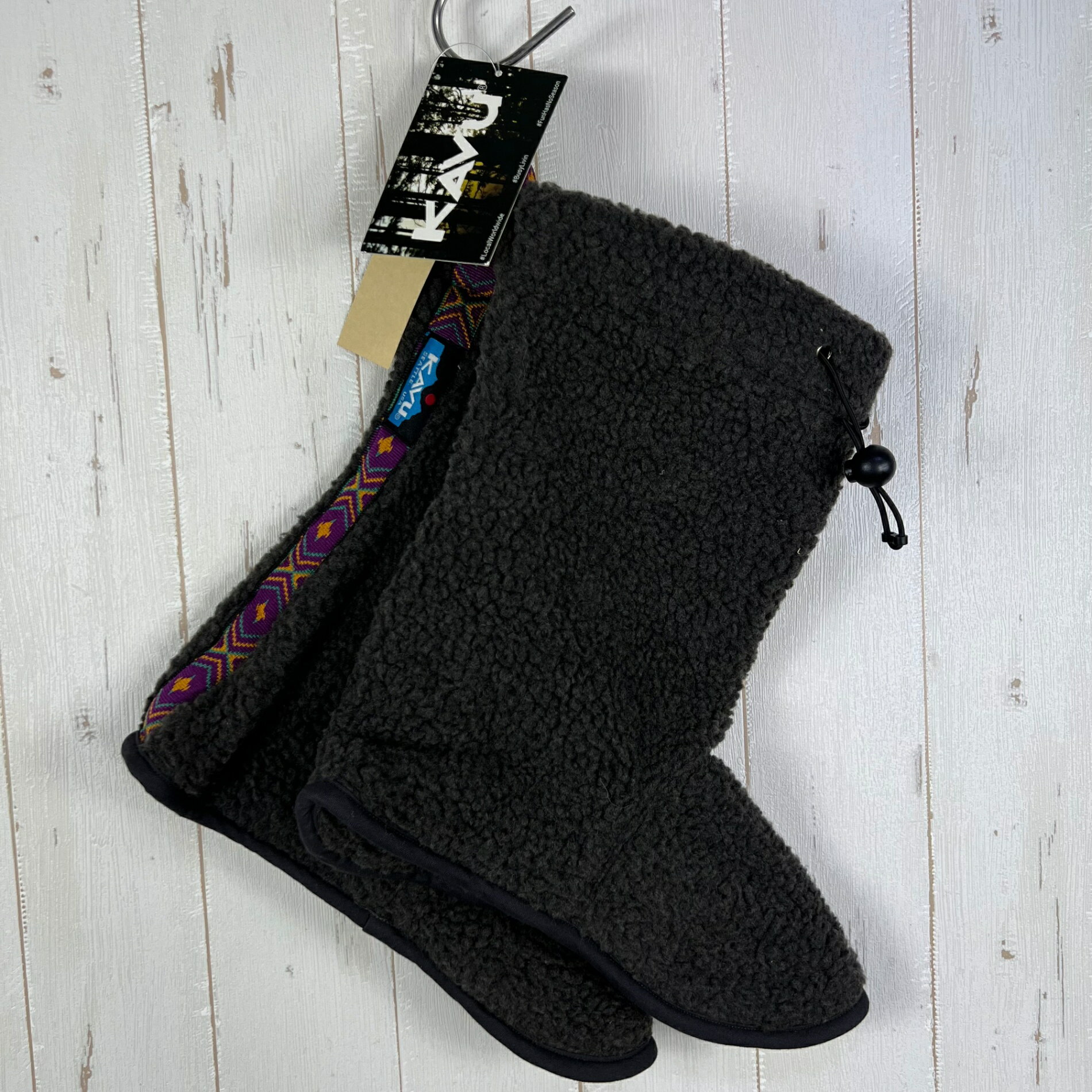 【Unisex M】【Unisex M グレー系】 Kavu ( カブー ) ボアソックス Boa Socks 19821112 DARK GREY z00056016 DARK GREY グレー系 フットウェア テントシューズ ・セカンド...