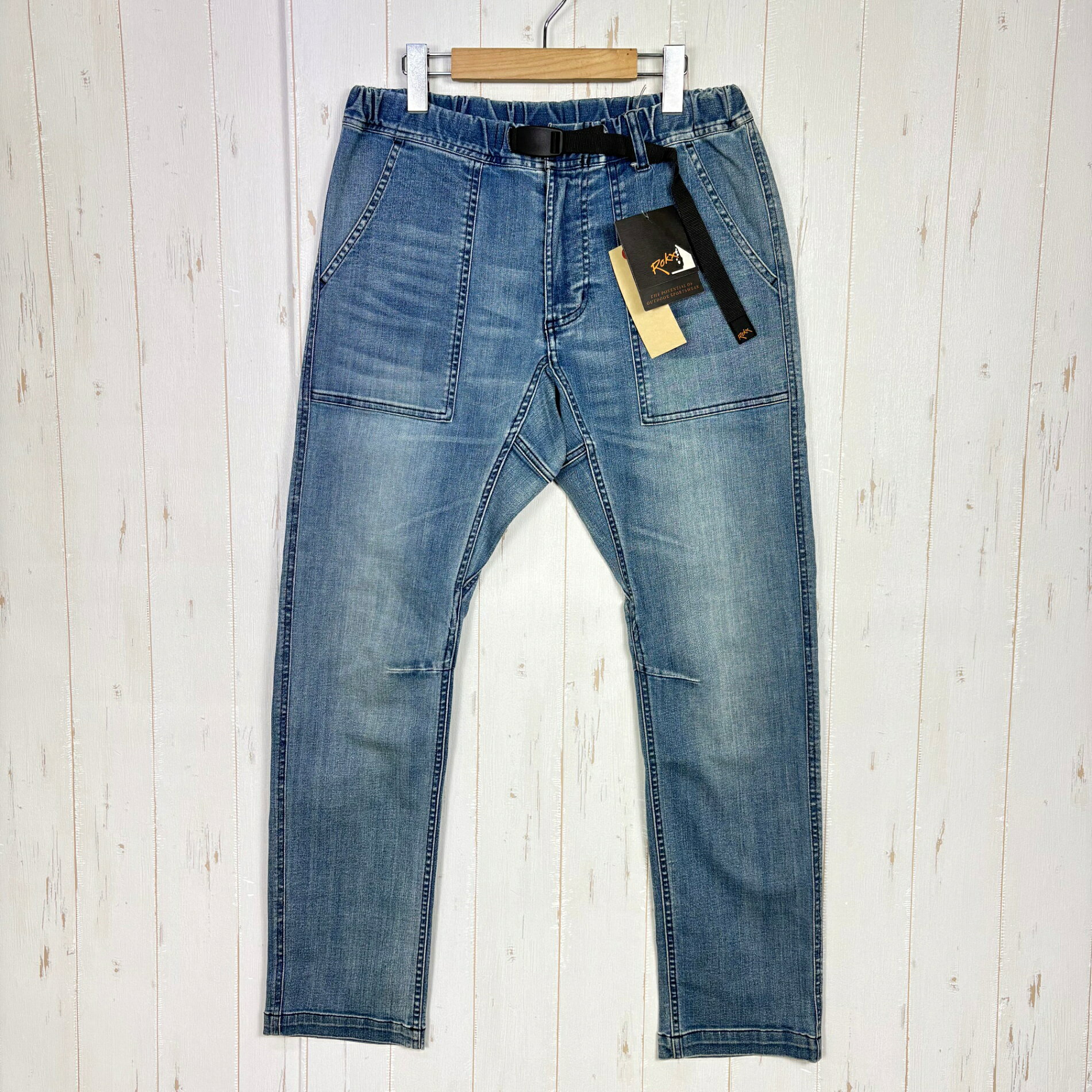 【Men's M】【Men's M ブルー系】 Rokx ( ロックス ) デニム ファティーグ パンツ Denim Fatigue Pant RXMS191008 MID USED z00056144 MID USED ブルー系 ウェア ...