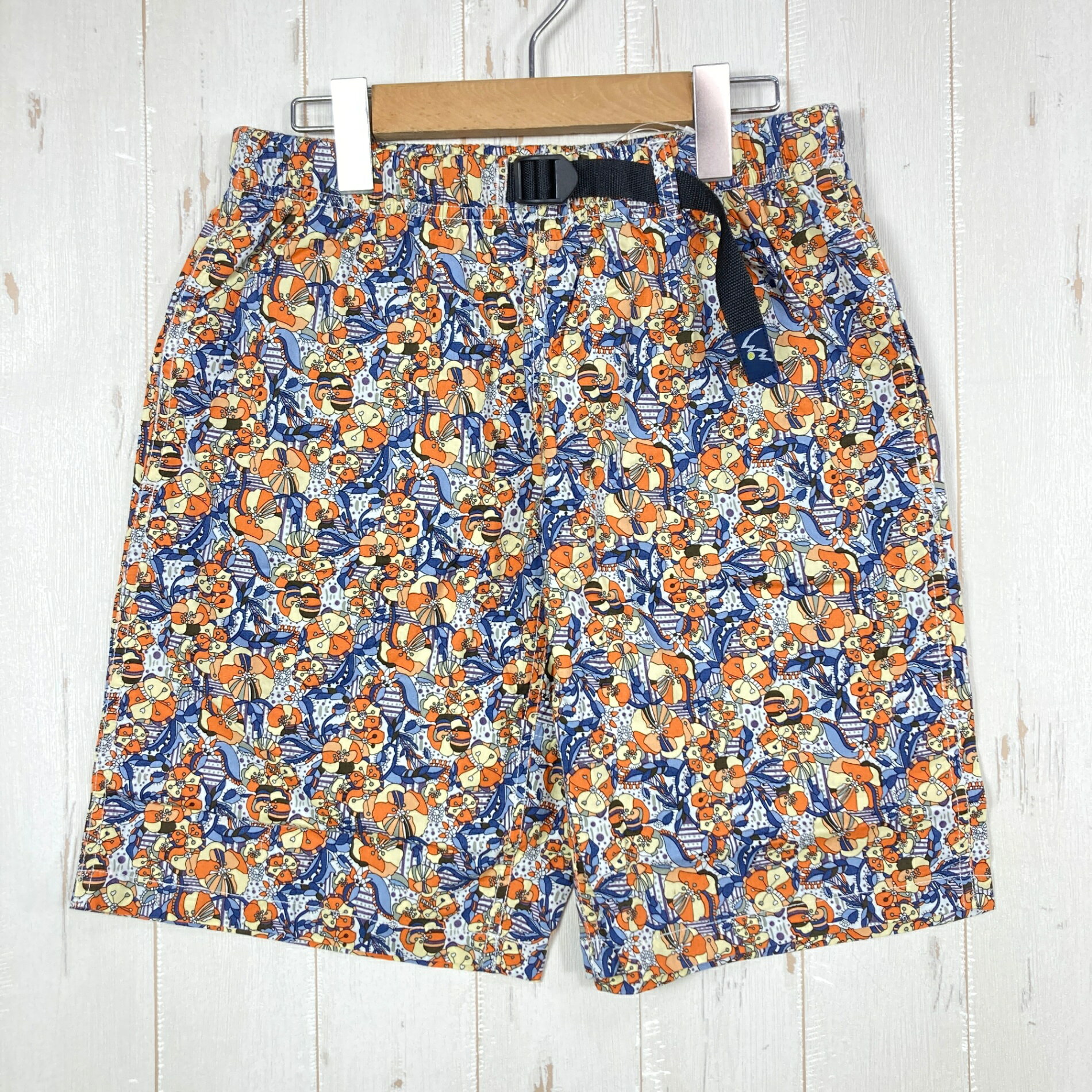 【Men's M】【Men's M オレンジ系】Mountain Mania（マウンテンマニア） MM フラワー ショーツ MM Flower Short コットン ウェア ボトムス ショーツ ショートパンツ コットン z00055544 ...