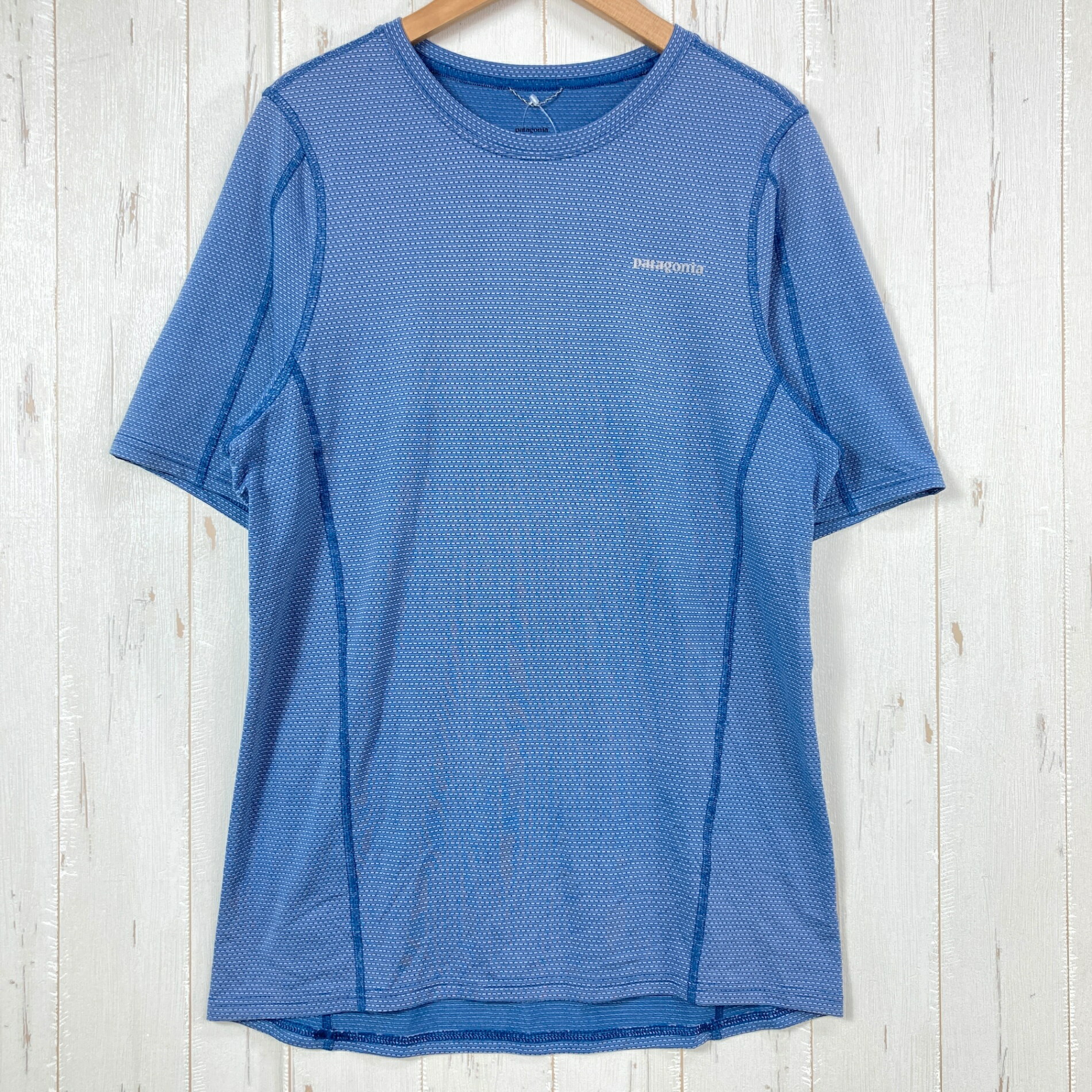 【Men's S】【Men's S ブルー系】2014 Patagonia ( パタゴニア ) アウト ペーサー シャツ Men's Outpacer Shirt ポリエステル ウェア トップス インナー シャツ ショートスリーブTシャツ ...