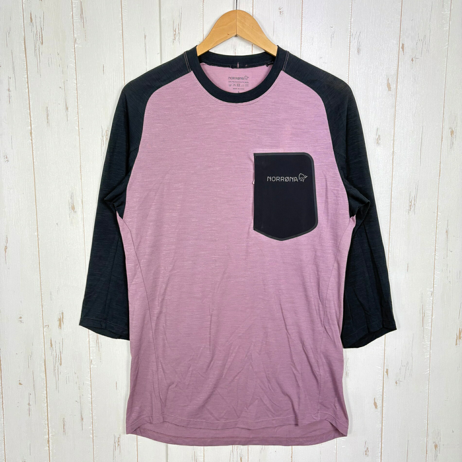 【Men's S】【Men's S パープル系】 Norrona ( ノローナ ) スキボトン イコライザー メリノ 3/4 Tシャツ メンズ Skibotn Equaliser Merino 3/4 T-Shirt Men's 4208-...