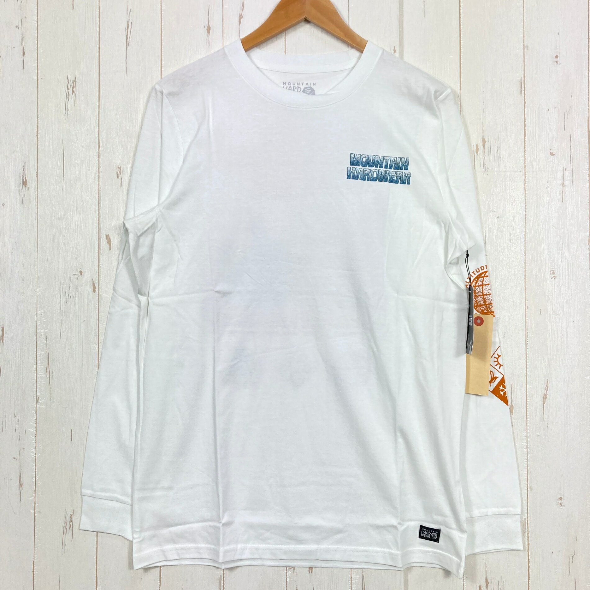 【Men's M】【Men's M ホワイト系】 Mountain Hardwear ( マウンテンハードウェア ) MHW ロゴ イン ア ボックス ロングスリーブ MHW Logo In A Box Long Sleeve OM4315...