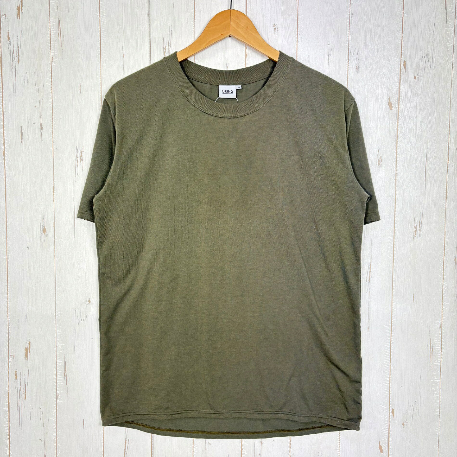 【Men's M】【Men's M グリーン系】Bring ( ブリング ) ドライコットニー ベーシック シャツ Drycottony Basic Shirt ポリエステル ウェア トップス インナー シャツ ショートスリーブTシャツ ク...