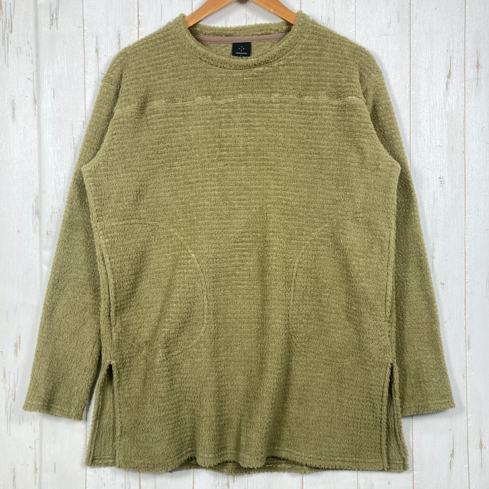 【Women's L】【Women's L グリーン系】Axesquin ( アクシーズクイン ) ハイロフト フリース ロング セーター Hi Loft Fleece Long Sweater ポリエステル ウェア トップス アウター ジ...