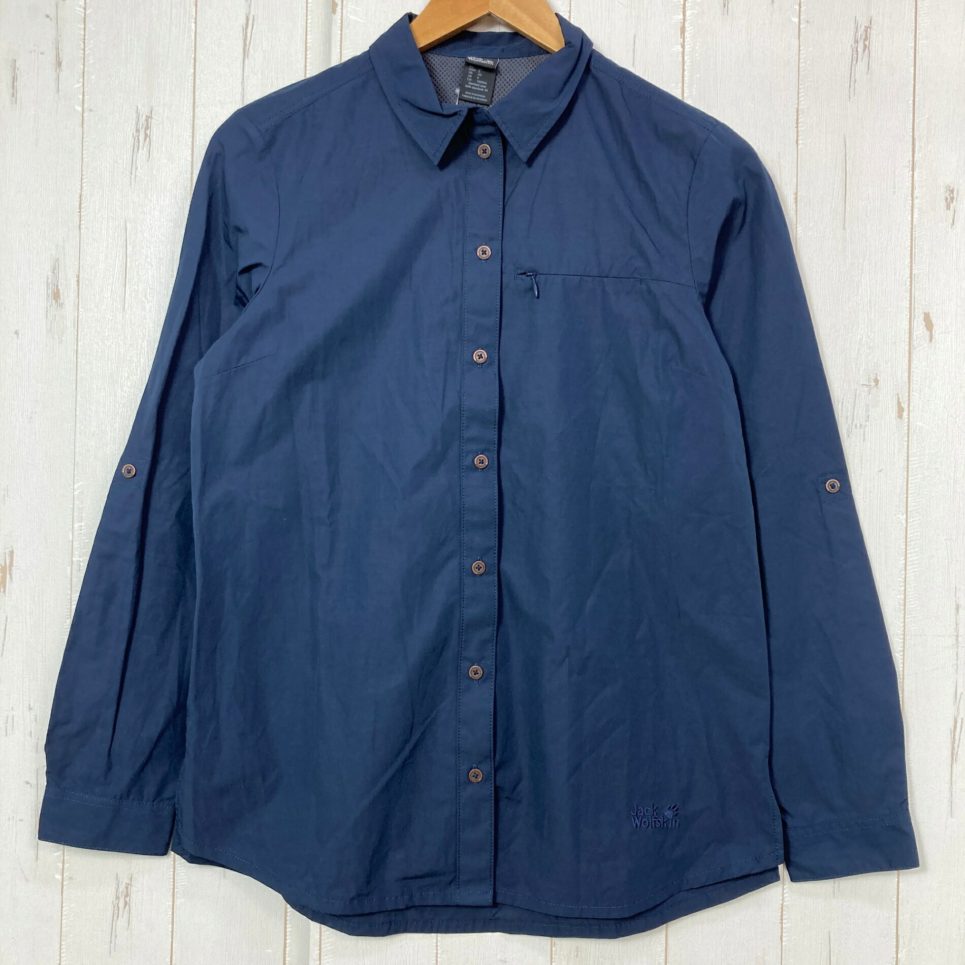 【Women's XS】【Women's XS ネイビー系】Jackwolfskin ( ジャックウルフスキン ) ユーブイ シールド シャツ UV Shield Shirt ポリエステル ウェア トップス インナー シャツ ロングスリーブ...