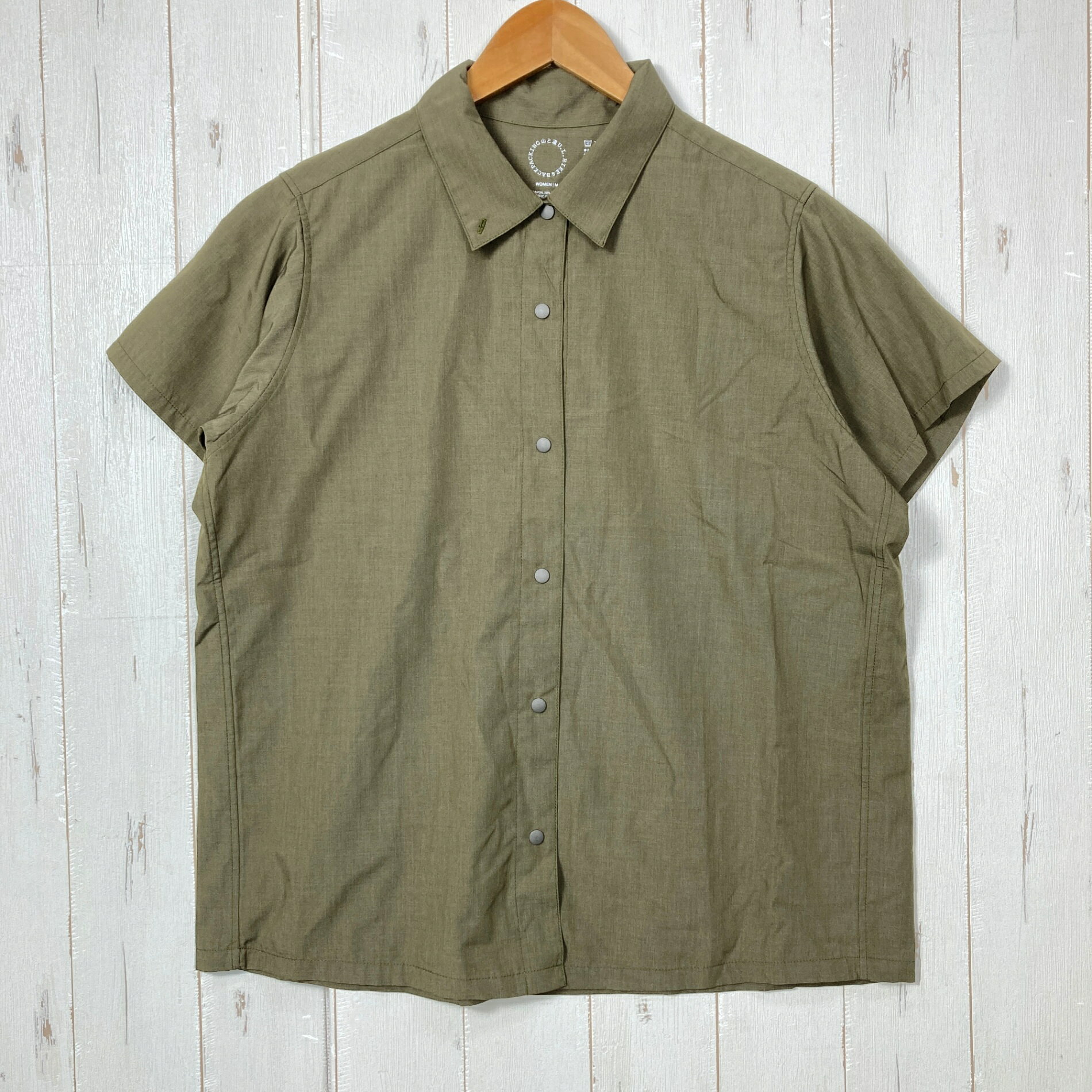 【Women's M】【Women's M グリーン系】Yamatomichi ( 山と道 ) バンブー ショートスリーブ シャツ Bamboo Short Sleeve Shirt レーヨン ウェア トップス インナー シャツ ショートス...