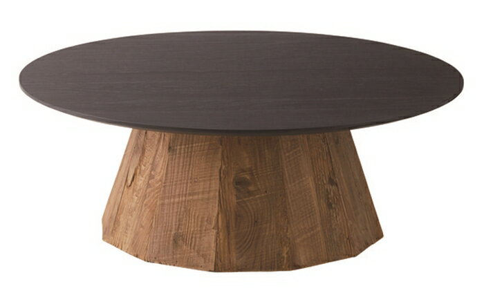 オークの美しい木目を残して塗装された黒い天板とひとつひとつ表情の違うパイン古材の脚が上品さを出しつつ、ぬくもりを感じさせるデザインのテーブル。ナチュラルやモダンなど、様々なテイストに馴染みます。商品の仕様について【サイズ】W90×D90×H...