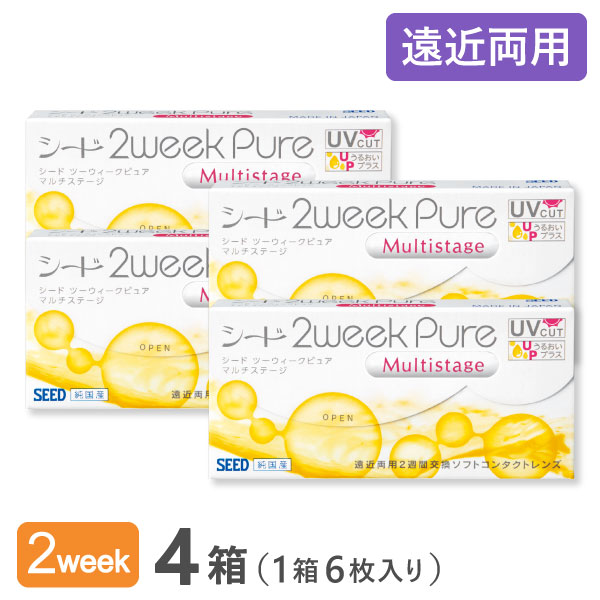シード 2weekPureマルチステージ 自然な見え方と快適な装用感を実現した遠近両用2 週間交換コンタクトレンズ。 独自のレンズ素材「S I B 」で、汚れを寄せつけず、レンズ表面の水分をしっかり保持します。低加入度設計を採用し、見え方の...