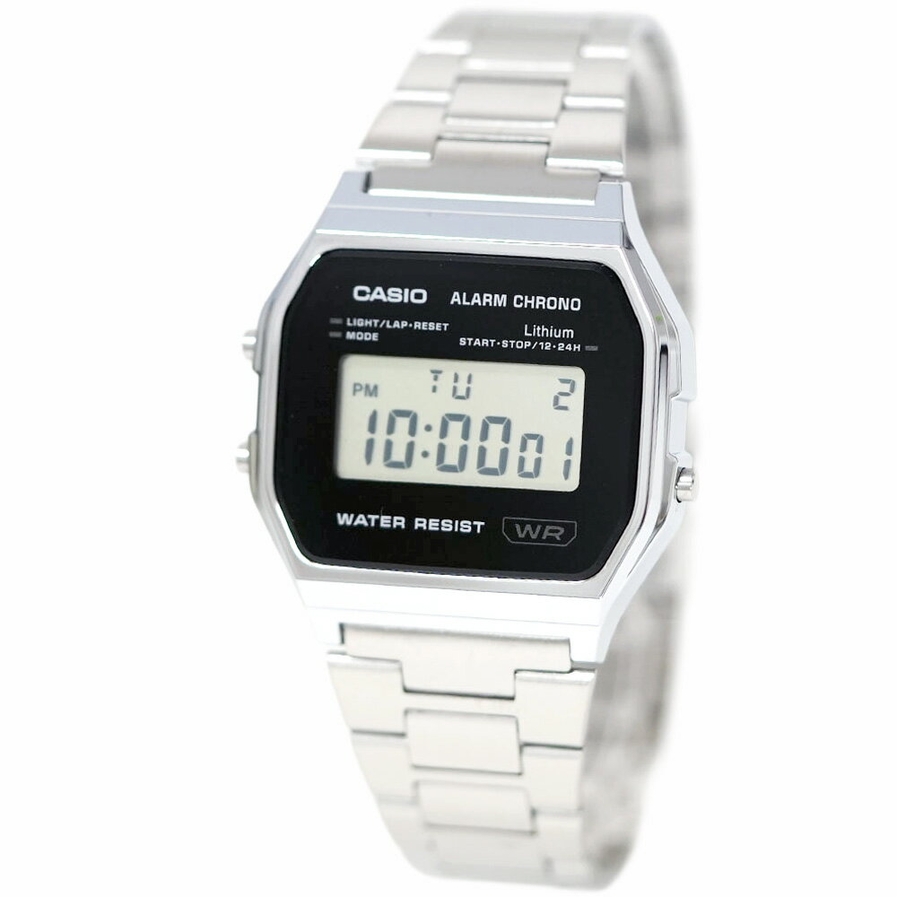 ■商品名 カシオ CASIO 腕時計 メンズ レディース ユニセックス デジタル ICONIC OCTAGONAL A158WEA-1EF■カラー 文字盤カラー：ブラック系 / ケースカラー：シルバー / ベルトカラー：シルバー■素材 ケー...