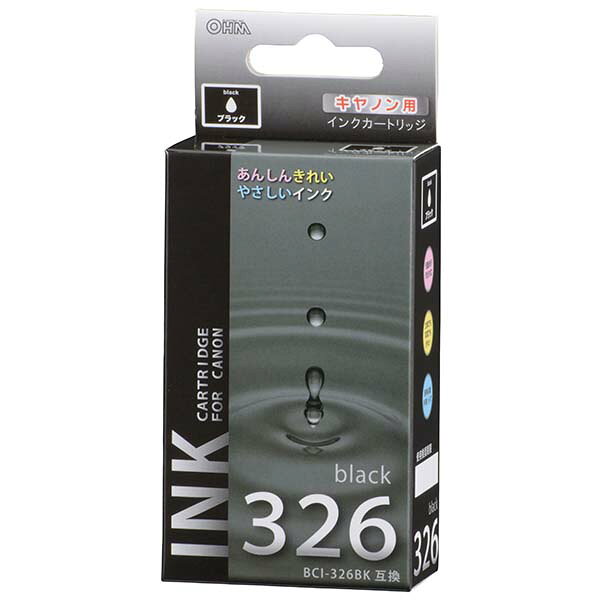 【お取り寄せ商品】 ・メーカー在庫確認後、納期のご連絡をいたします。 ・在庫切れ、廃盤、生産終了などでお手配できない場合、ご注文をキャンセルさせていただく場合がございます。 ■キヤノンの純正インクカートリッジ BCI-326BK/染料ブラッ...