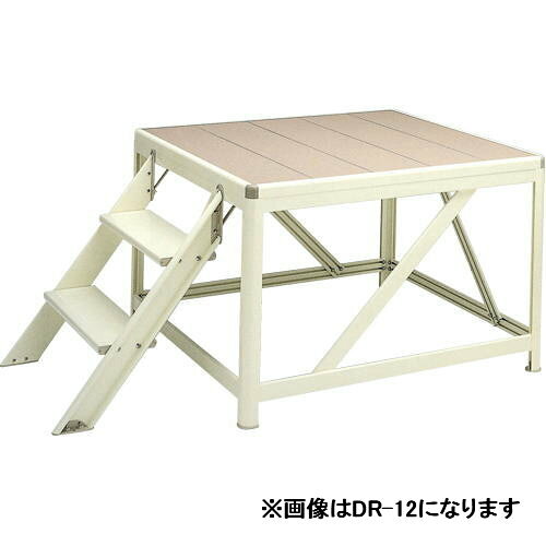最大使用質量 100kg 床高さ(m) 幅(cm) 踊場奥行(cm) 設置奥行(cm) 重量(kg) ステップ 0.8 180 120 176 38.0 2 サイズ（寸法） シリーズ ラインナップはコチラ 幅90cm ■DR-09 幅120...