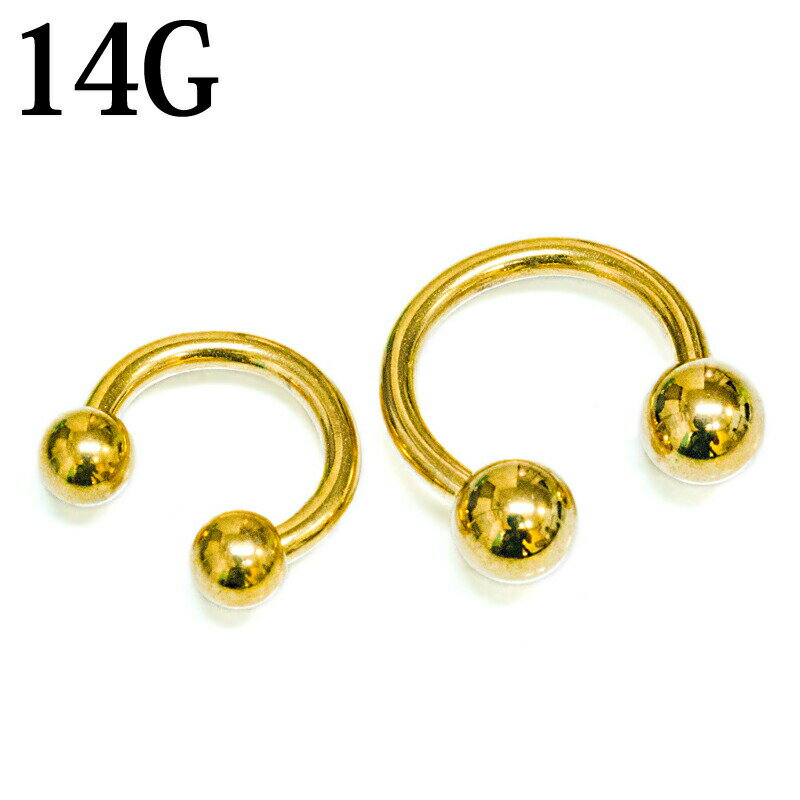 カラー ゴールド サイズ ゲージ：14G 内径：8mm/10mm ボールサイズ：4mm/5mm 素材 サージカルステンレス 備考 ※ステンレスは殆どの人に問題はありませんが、人によってはアレルギーを起こす場合があります。異常を感じたときはご...