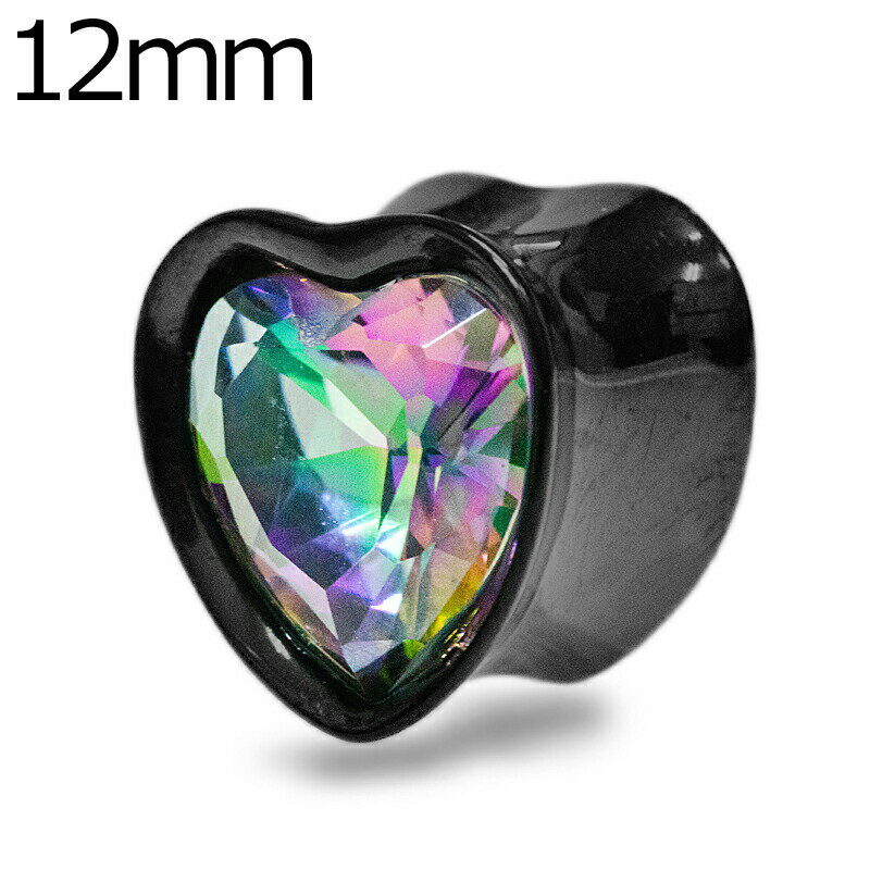 カラー 本体カラー：ブラックジュエルカラー：ヴィトレイルミディアム サイズ ゲージ：12mm 全長：10mm 素材 316Lサージカルスチール+ブラックPVD 備考 ※フレア部分は該当ゲージよりも広い為、人によってはフレア部分がホールに通ら...