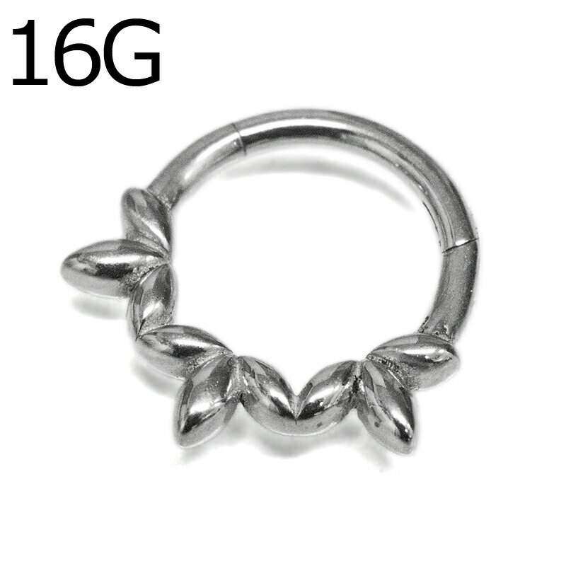 カラー シルバー サイズ ゲージ：16G 内径：8mm 素材 316Lサージカルスチール 備考 ★開閉の確認は行っておりますが、スタッフ基準ですので硬さにご不安な方はプライヤーをお持ちいただくとご自身で調節いただけます。 ※ステンレスは殆ど...