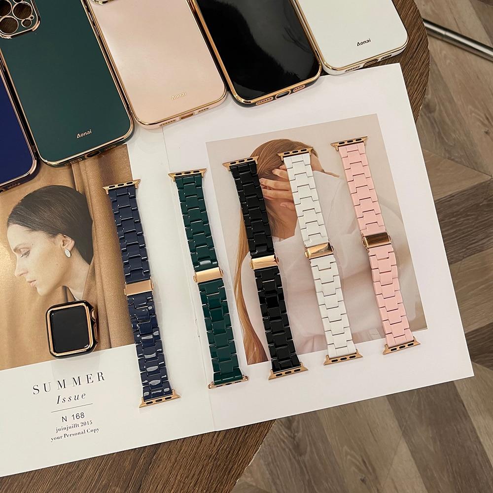 --------------------------------------- Glossy resin chain band 光沢樹脂 チェーン バンド, ケースをセットでつけることで, 高級感ある光沢Apple watchになります。 ...