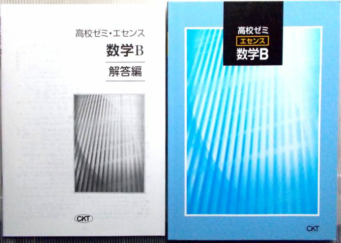 高校ゼミ　エセンス　数学B。 商品サイズ：25.8×18.3×0.6 cm。88 p。 【目次】1章　平面上のベクトル。2章　空間ベクトル。3章　数列。4章　確率分布と統計的な推測。 重要事項。正規分布表。 【コンデション＝非常に良い】別冊...