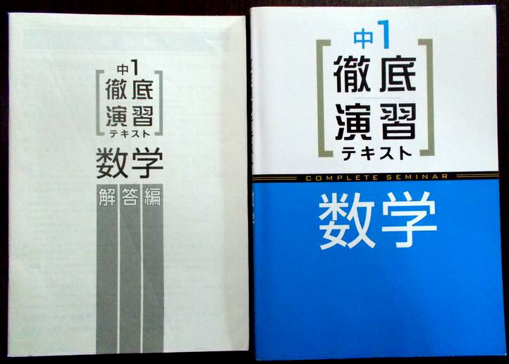 【あす楽】中1　徹底演習テキスト　数学。 商品サイズ25.8×18.3×0.9 cm。184 p。 【目次】※画像をご確認下さい。 【コンデション＝非常に良い】別冊解答編付き。問題集中身は見た限り書き込みはありません。【あす楽】中1　徹底演...