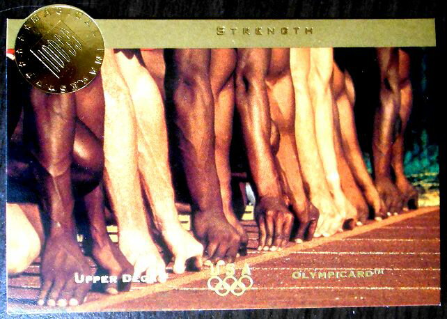 1992 UPPER DECK OLYMPICARD（アッパーデッキオリンピックカード）STRENGTH。 U.S.OLYMPIC MOMENTS。サイズ；8.9×6.3cm。 【コンデション＝非常に良い】コンデションは奇麗な状態です。19...