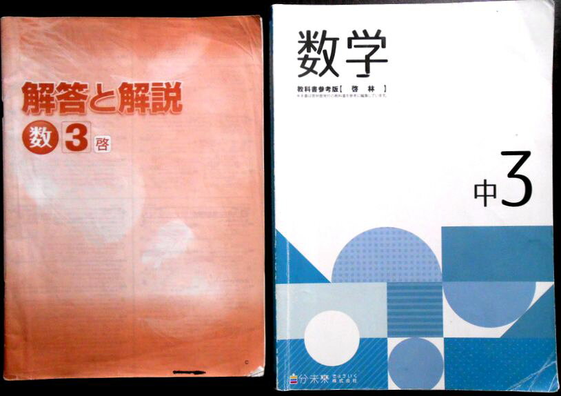 【送料無料 中古】スタンダードワーク　中3数学　教科書参考版【啓林】。 発行所：自分未来きょういく。商品サイズ：29.8x21 x1.3cm。288p。 【目次】※画像をご確認ください。 【コンデション＝良い】2冊とも使用感がございます。別...