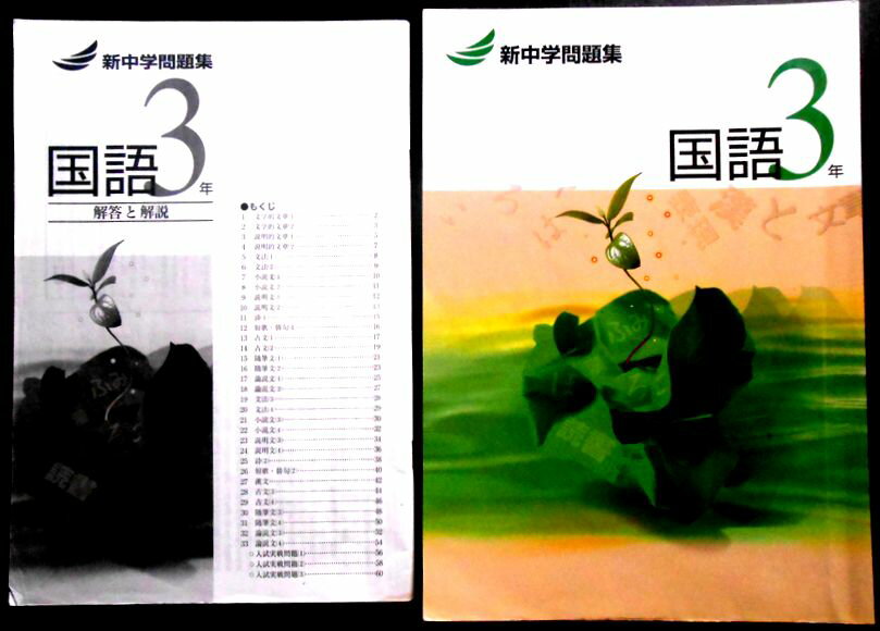 【送料無料】新中学問題集　国語　3年。 発行所：教育開発出版。サイズ25.8×18.3×1 cm。224p。 【目次】※画像をご確認ください。 【コンデション＝可】別冊解答と解説集付き（書き込みなし）。問題集中身1pに書き込みがございます。...