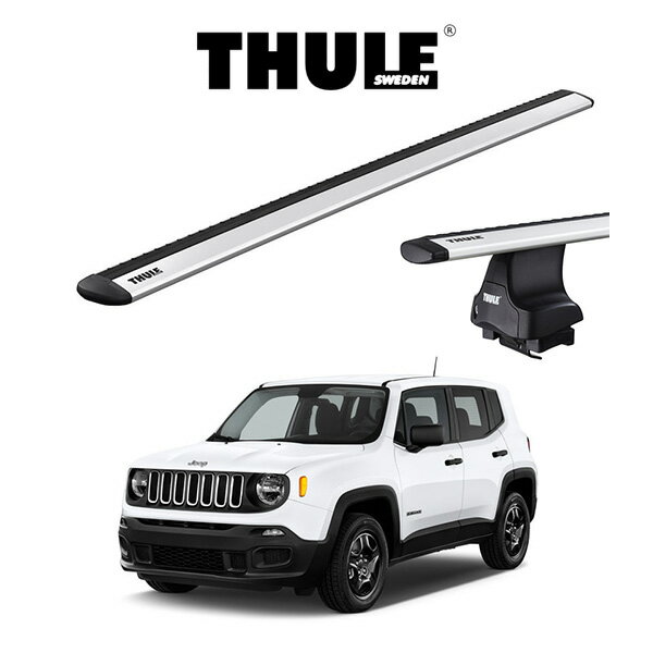 THULE Base carriers （スーリーベースキャリア）ウイングバーEVOJEEP RENEGADE 2015y〜 ルーフレール無し車 車種別セット ◆フット：品番754 （4個セット) ◆バー：品番7114 （2本セット) ◆車...
