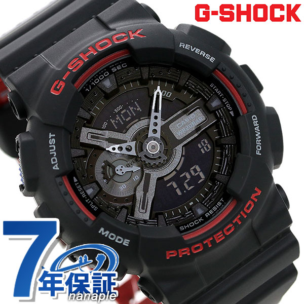 7年保証キャンペーン カシオ Gショック スペシャルカラー ブラック＆レッド シリーズ クオーツ メンズ 腕時計 GA-110HR-1ADR CASIO G-SHOCK SPECIAL COLOR Black & Red Series アナ...