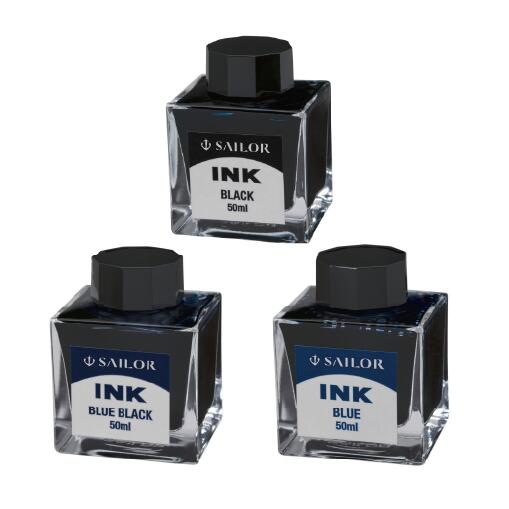 *NG　ネコポス便対応不可商品* セーラーの定番品・万年筆用ボトルインクです。 ※セーラーの万年筆でご使用下さい。 他社製品で使用し不具合が発生した場合の保証はいたしかねます。 【仕様】 ・インク：水性染料 ・容量：50ml ・本体サイズ：...