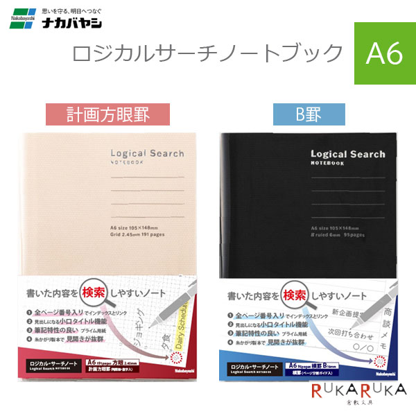 【ネコポス便対応可能商品】 ロジカルサーチノート 「ダイアリーとノートを併用していて、自分の記入した内容がどこにあるのかわからなくなる」 「雑誌のページのように、目次からページを探して素早く開けたい」 という社員の声から、ロジカル・サーチノ...