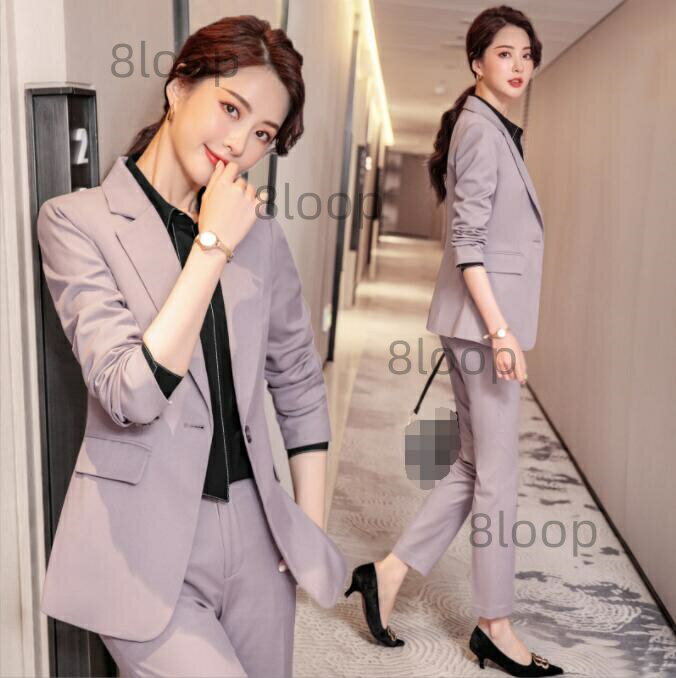 ★付属品：なし ★生地厚さ：普通 ★柔らかさ：普通 ★カラー：画像より ★素材：棉、ポリエステルなど ★商品内容：2点セット ジャケット+パンツ/2点セット ジャケット+スカート