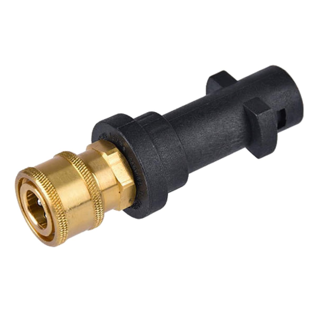 【商品概要】：ケルヒャー（Karcher）Kシリーズ（K2 K3 K4 K5 K7）に接続可能な、1/4インチクイックへの変換アダプターです。ガンを交換する事でしか使用できなかったアタッチメントを一つの洗浄ガンで使えるようになります。【ワン...
