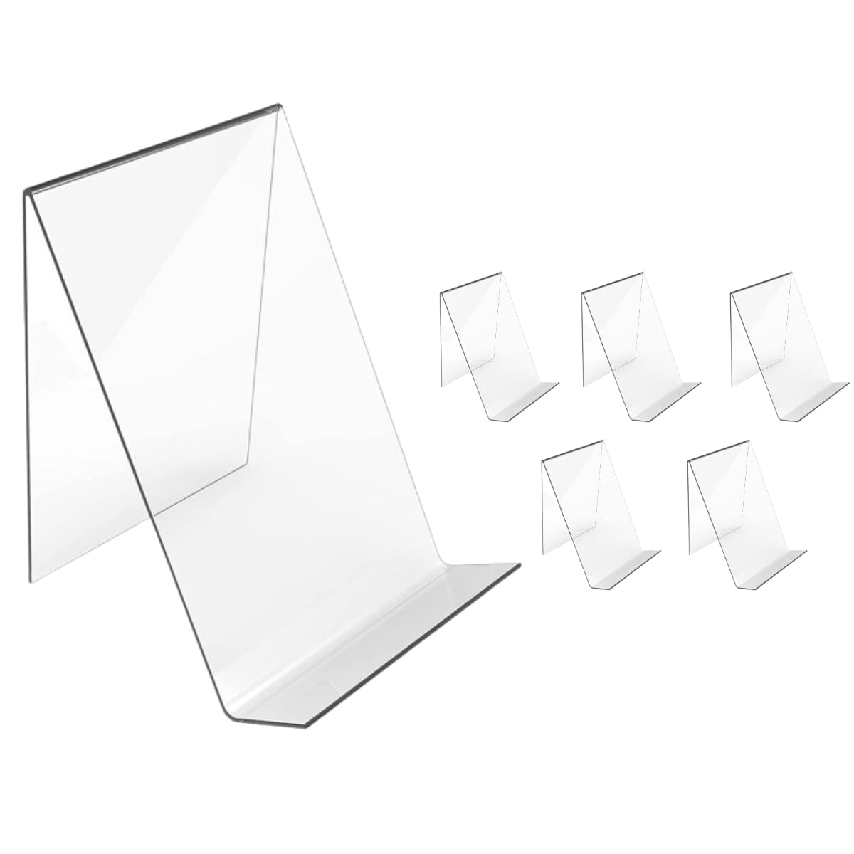 【高透明アクリルで魅せる展示】 無色透明のアクリル素材が光を美しく通し、展示するアイテムをより鮮明に引き立てます。店舗やイベントなど、どんな空間にも溶け込む上質な存在感を演出します。【6個セットで自由なレイアウト】 サイズの揃ったアクリルス...