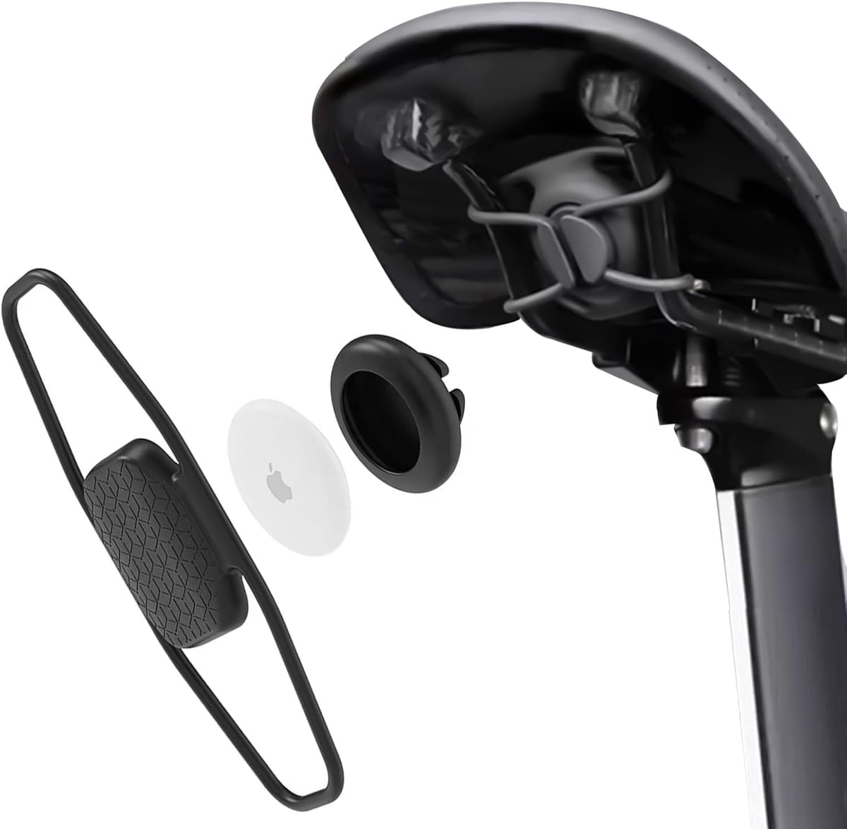 【柔らかシリコーンでしっかり保護】柔らかく耐久性の高いシリコーン素材がエアタグ全体を包み込み、衝撃や擦れからしっかり守ります。柔軟性がありフィット感も高く、自転車走行時の振動でもズレにくく、大切なエアタグを安心して使用できます。【工具不要で...