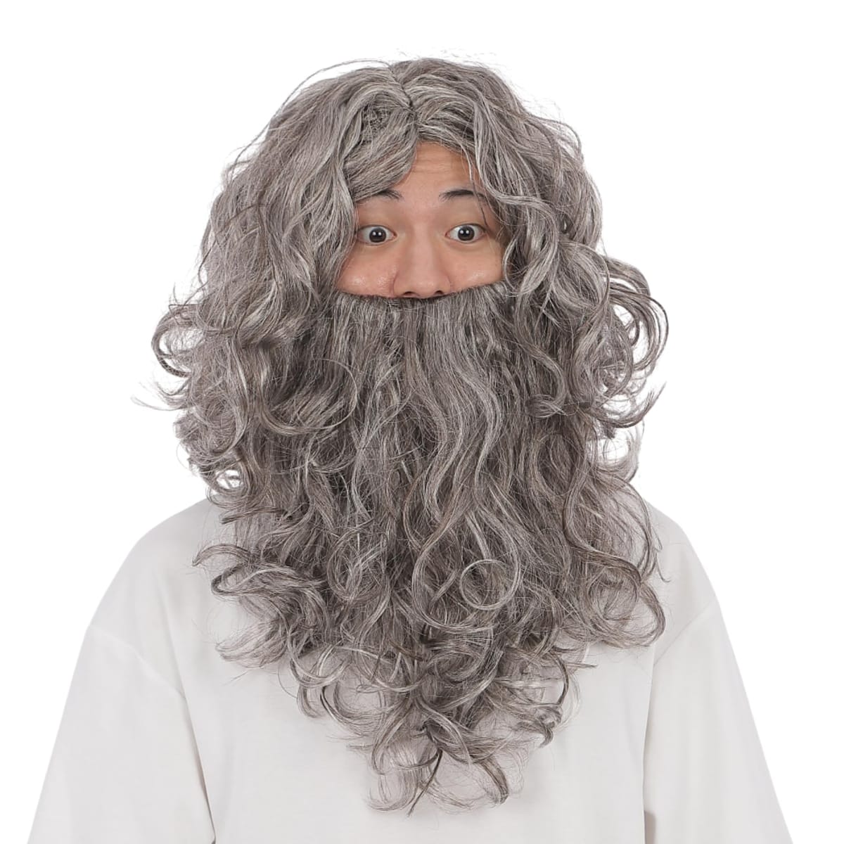 宴会やパーティーで注目の的になること間違いなしの、ユニークな仙人コスプレセットです。存在感抜群のひげとウィッグが、見る人を笑顔にするおもしろい変身を演出します。イベントや出し物で、会場を盛り上げたい方におすすめです。リアルな質感の長ひげと、...