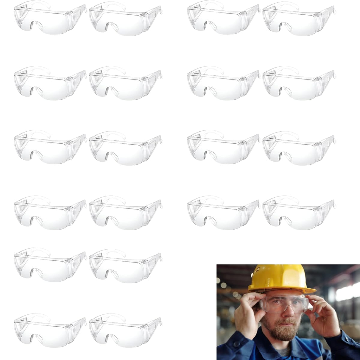 【眼鏡ユーザーの悩みを解決】普段眼鏡を使用している方の不便さを解消するために開発されました。通常の保護メガネでは、自身の眼鏡を外す必要がありましたが、このメガネタイプの保護具は普段の眼鏡の上から装着可能です。視力矯正が必要な方でも、快適に保...