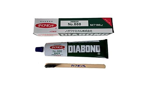 カラー：黄褐色◆商品名：ダイアボンド No.888 業務用サイズ 180ml ゴム・靴・皮革用強力接着剤 ブラシ付 黄褐色 SA-C322 ノガワケミカルゴム・靴・皮革用強力接着剤接着力が非常に高く、初期接着性が良好です内容量：180mlボ...