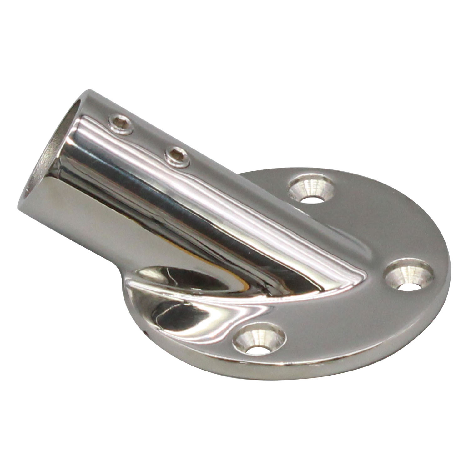 マイボートのDIYカスタムに利用できる、耐久性・耐候性に優れたマリングレードのステンレス製ハードウェアです。パイプと組み合わせて、オーニング、棚、手すりなど、工夫次第で様々なアイテムや設備が制作可能です。台座（土台）となる取付パーツです。パ...