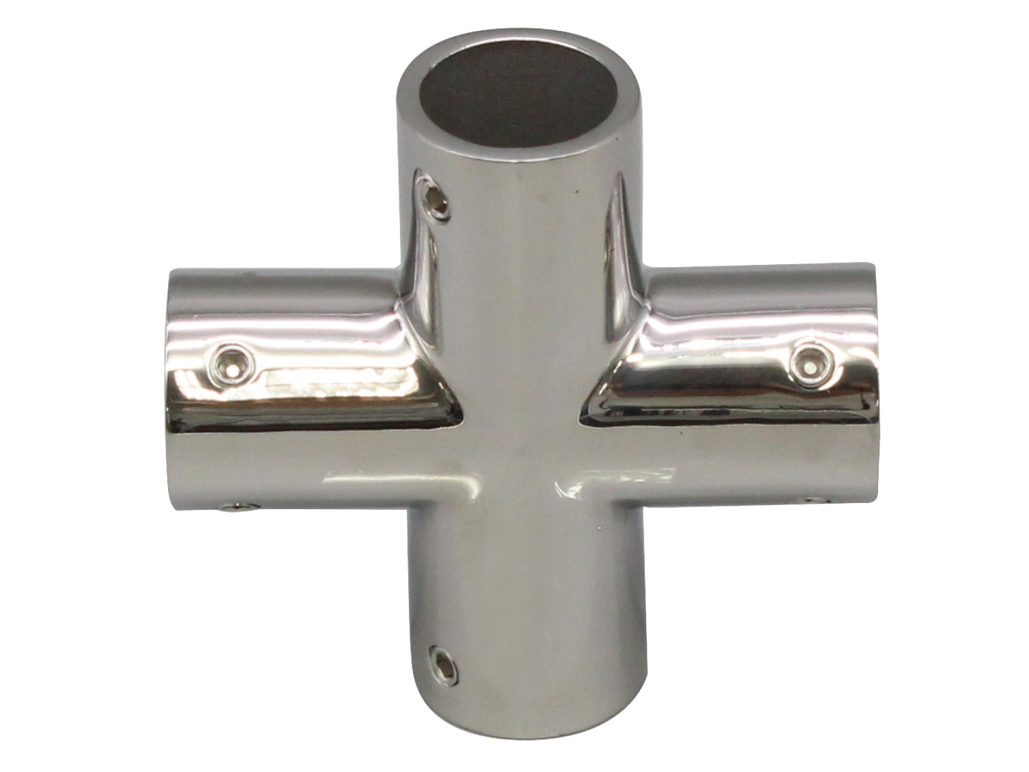 マイボートのDIYカスタムに利用できる、耐久性・耐候性に優れたマリングレードのステンレス製ハードウェアです。 パイプと組み合わせて、オーニング、棚、手すりなど、工夫次第で様々なアイテムや設備が制作可能です。 上下・左右（4方向）を十字に繋ぐ...