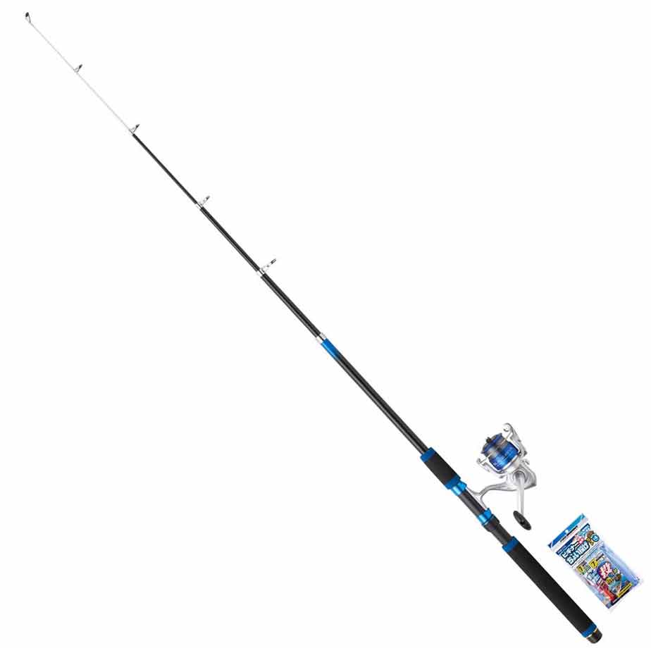 初めての釣りにオススメ！わくわくセットシリーズ 振出。どこでも手軽に釣りを楽しめる！ロッド＋リール＋仕掛セットのちょい投げ入門セット 全長（m）:2.40 継数:5 仕舞（cm）:73 自重（g）:165 先径/元径（mm）:1.8/16....