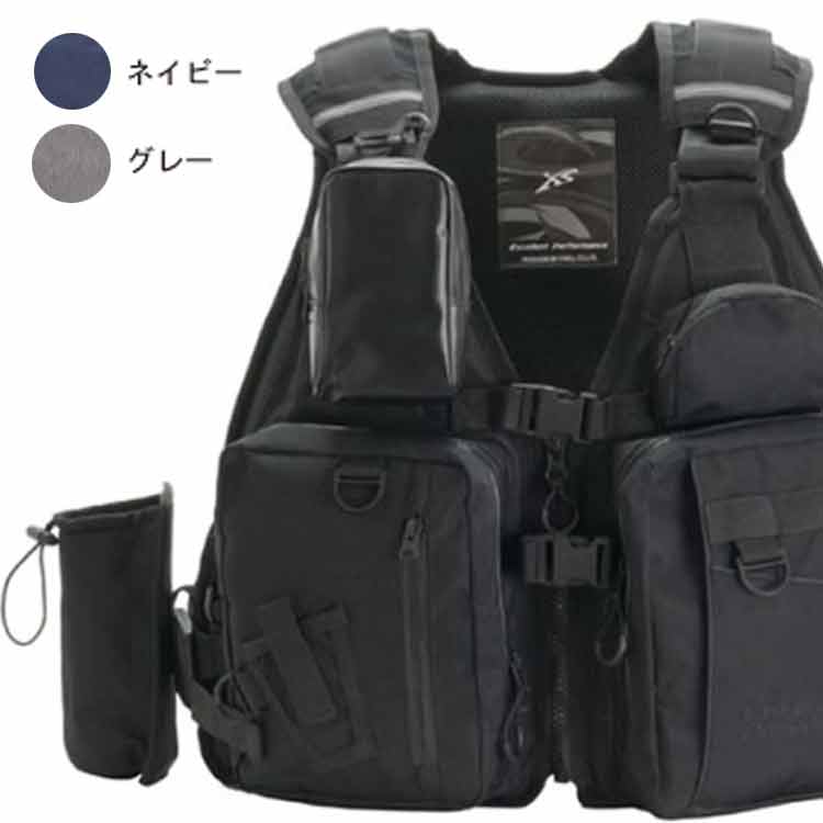 背面にはタックルケースが収納できる大型ポケットを採用しています。 水切れが良く、乾きやすい裏地メッシュ仕様。 調整可能なアジャスター付きでフィット感を向上。 取り外し可能なポーチ、ペンチホルダー、フィッシュグリップホルダーが装備されています...