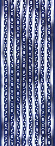 商品名（柄） 　三つ大縞 商品詳細 三代目坂東三津五郎が双蝶々曲輪日記で歌右衛門の芝翫縞に対して、その紋から三本の縞に大の字を組み合わせて作った柄は三つ大縞と呼ばれ、大いに流行しました。 約37×98cm　日本製　綿100%　伝統工芸〔注染...