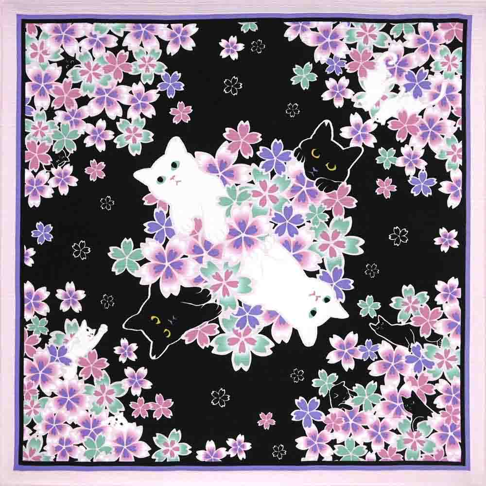 商品名　LaLaLu　ねこの夜想曲 品質　　／綿100％（シャンタン生地使用） サイズ　／約50cm幅 飼い主のいないねこに困っている人も、 かわいそうと思っている人も、 不幸な飼い主のいない猫を減らして人と猫が 幸せに共存できる社会を目指...