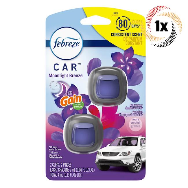 febreze car vent clips Gain Moonlight Breeze 2個セット USファブリーズ アメリカのカーフレッシュナーです！ 車のエアコンの噴出し口に取り付ければ車内はアメリカンの香りに包まれます！ 車に限らず...