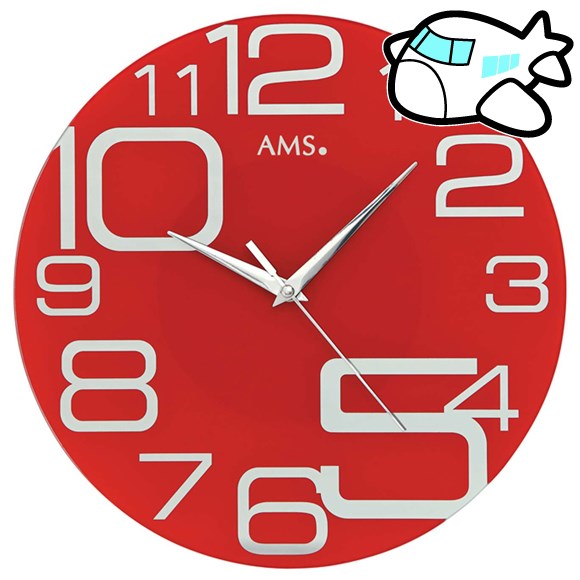 AMS 掛け時計 アナログ おしゃれ ドイツ製 AMS9462 納期1〜2ヶ月　(YM-AMS9462)　のスペックサイズ直径40cm×厚み3cm素材ガラス、メタル機能掛け時計（ユンハンス／JUNGHANS製静音ムーブメント使用）備考単3×...