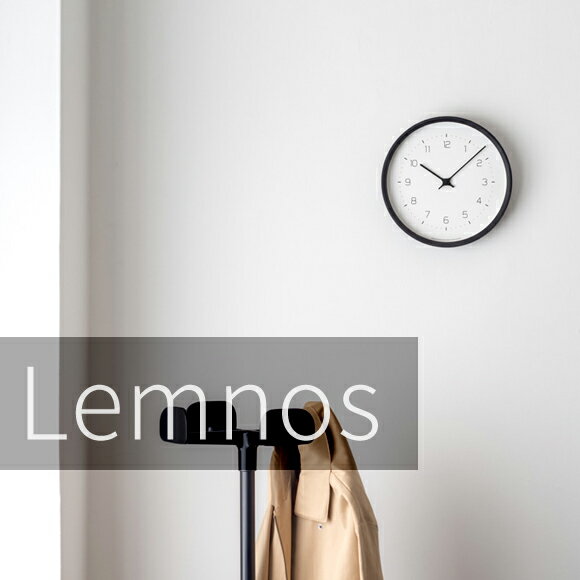 Lemnos レムノス 掛け時計 アナログ NEUT wall clock　ニュート ウォール クロック ブラック　(TL-KK22-09BK)　のスペックサイズ直径28.8×奥行5cm、重さ840g素材ホワイトアッシュ、ガラスLemnos...