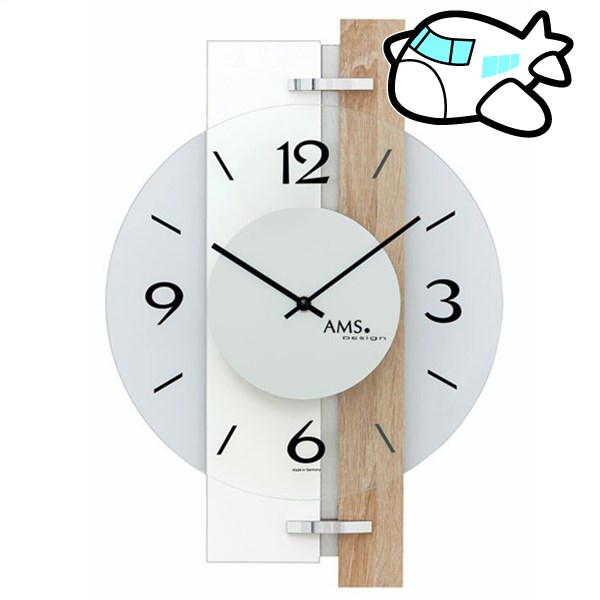AMS 掛け時計 アナログ ドイツ製 AMS9557 納期1ヶ月程度　(YM-AMS9557)　のスペックサイズ40×28×6cm素材天然木、合板、メタル機能掛け時計（ドイツ製ムーブメント）備考ドイツより空輸にて取り寄せいたしますので、代金...