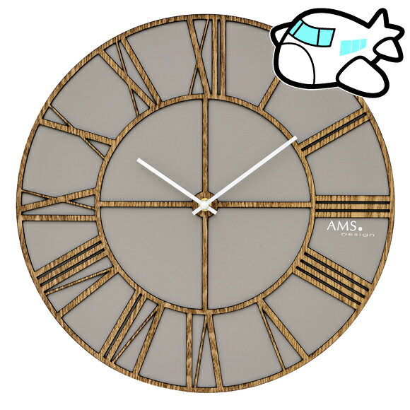 AMS 掛け時計 ドイツ製 木製 大型 40cm 飲食店 ローマ数字 AMS9635 納期1ヶ月程度　(YM-AMS9635)　のスペックサイズ直径40×厚み3cm重さ800g素材木、合板、メタル機能掛け時計ムーブメント/ユンハンス社製クォ...