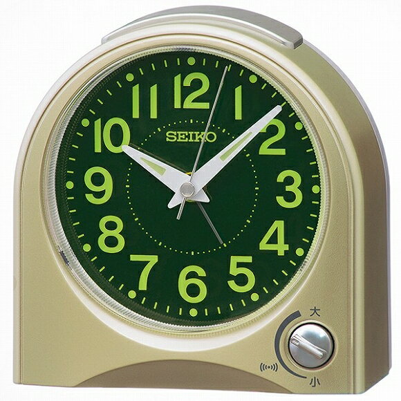 セイコー(SEIKO) 置き時計 目覚まし時計 KR520G　のスペックサイズ縦115 X 横115 X 奥行55 (mm) 184g機能クオーツ、プラスチック枠（薄金色パール塗装）、スタンダード、ボリュームアップ電子音アラーム、スヌーズ、...