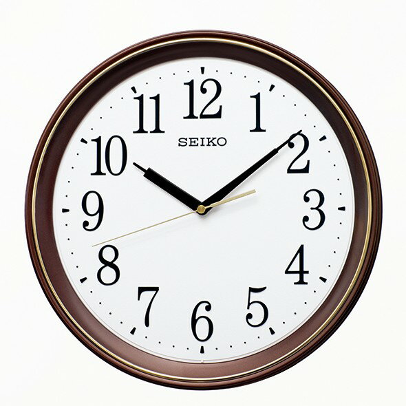 セイコー(SEIKO) 掛け時計 電波時計 アナログ スイープ秒針 スタンダード KX262B　のスペックサイズ縦340 X 横340 X 奥行45(mm) 730g素材プラスチック枠（茶メタリック塗装）前面：プラスチック機能電波時計（受信...